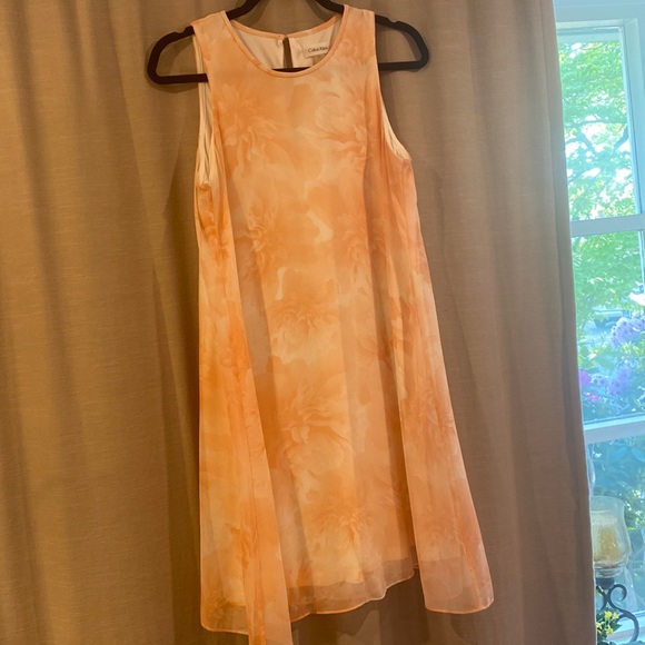 Calvin Klein | Dresses | Calvin Klein Chiffon Overlay Shift Size | Poshmark